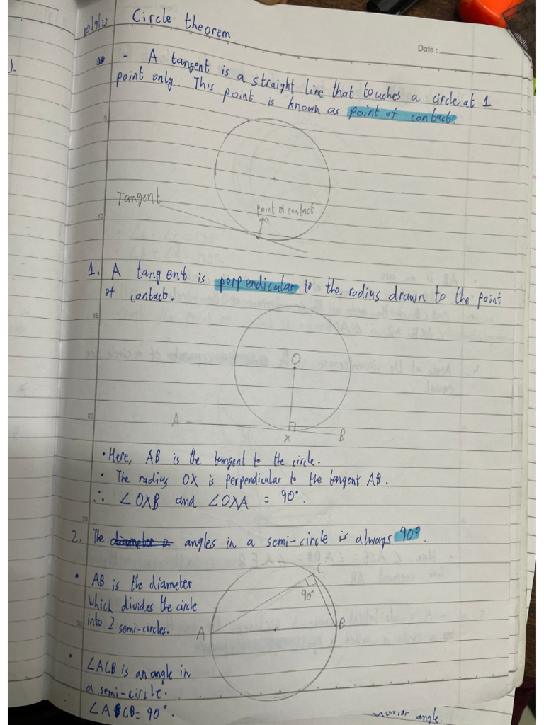 Circle Theorem | PDF