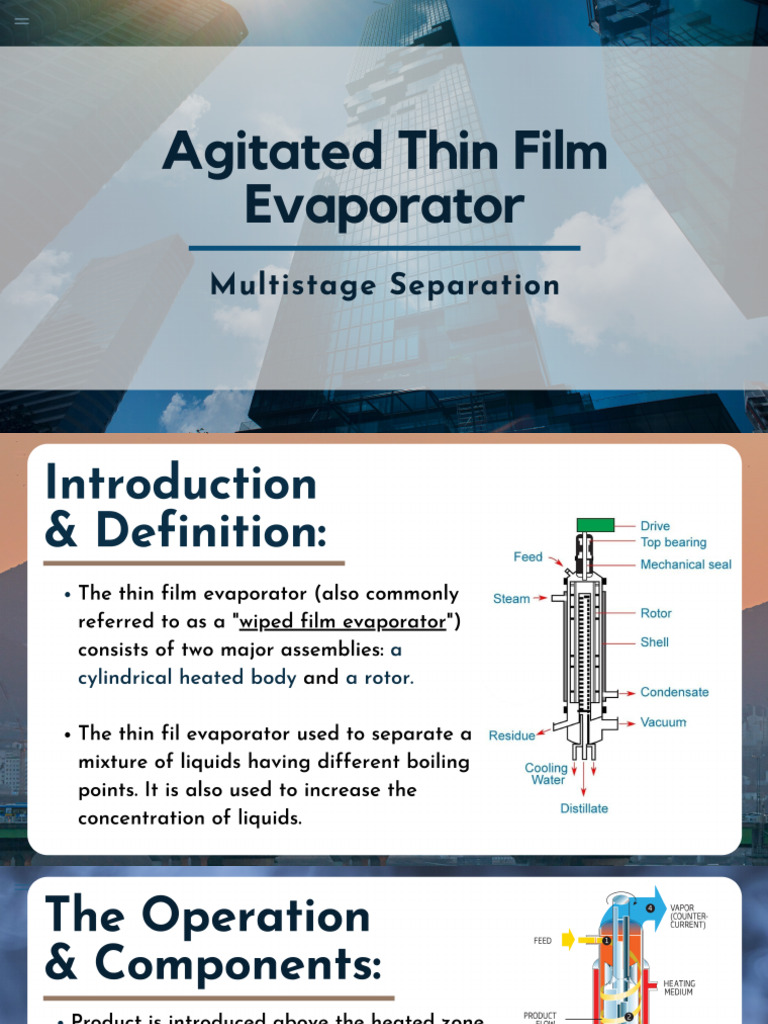 Agitated Thin Film Evaporator Pres. | PDF
