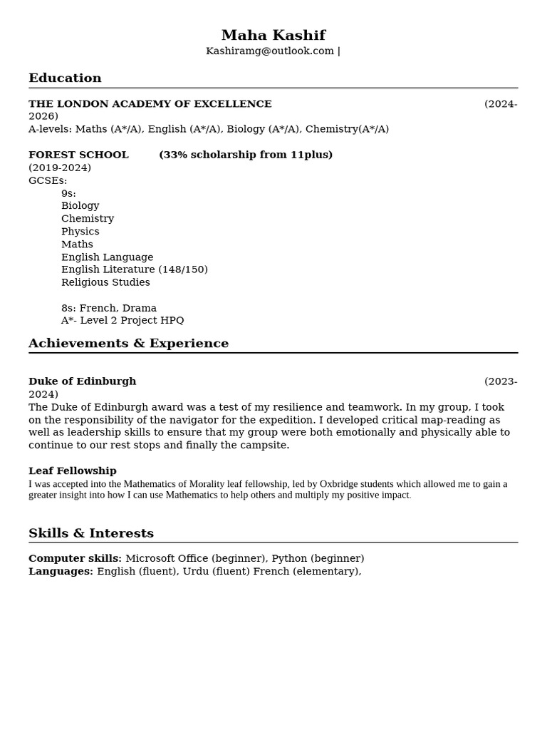 CV Template | PDF