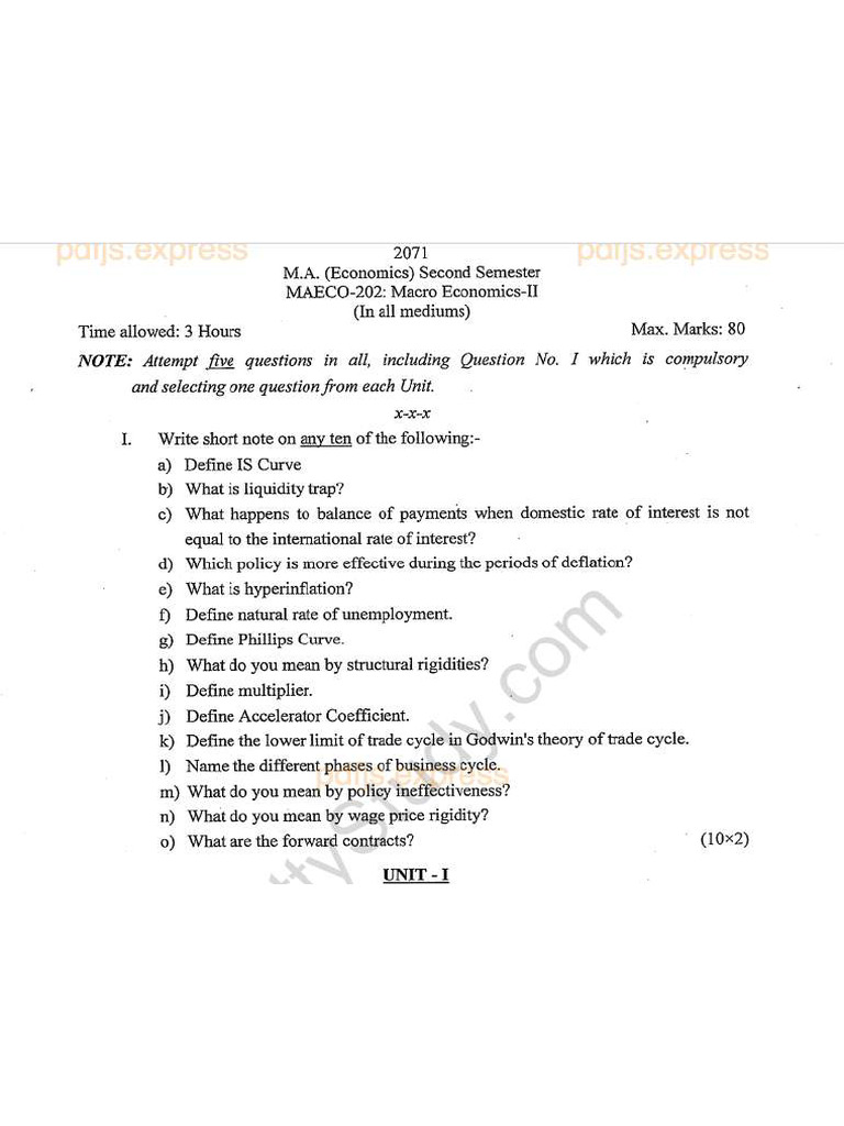 Macroeconomics Pyq Sem 2 | PDF