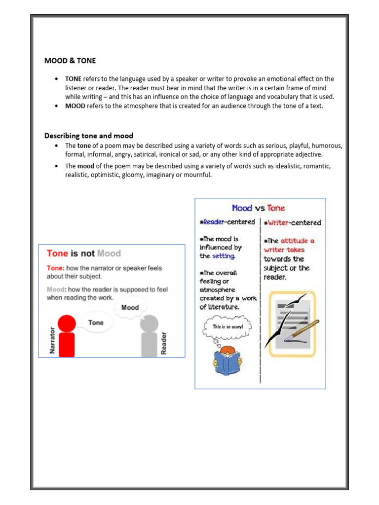Understanding Tone and Mood in Writing | PDF