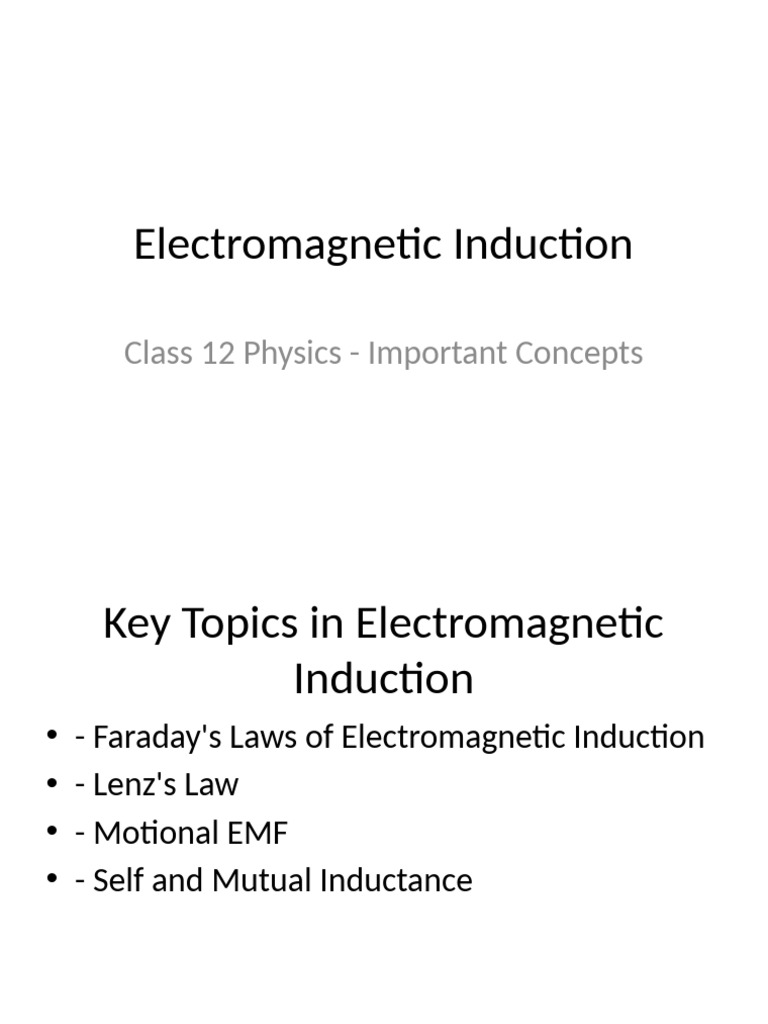 Electromagnetic Induction | PDF