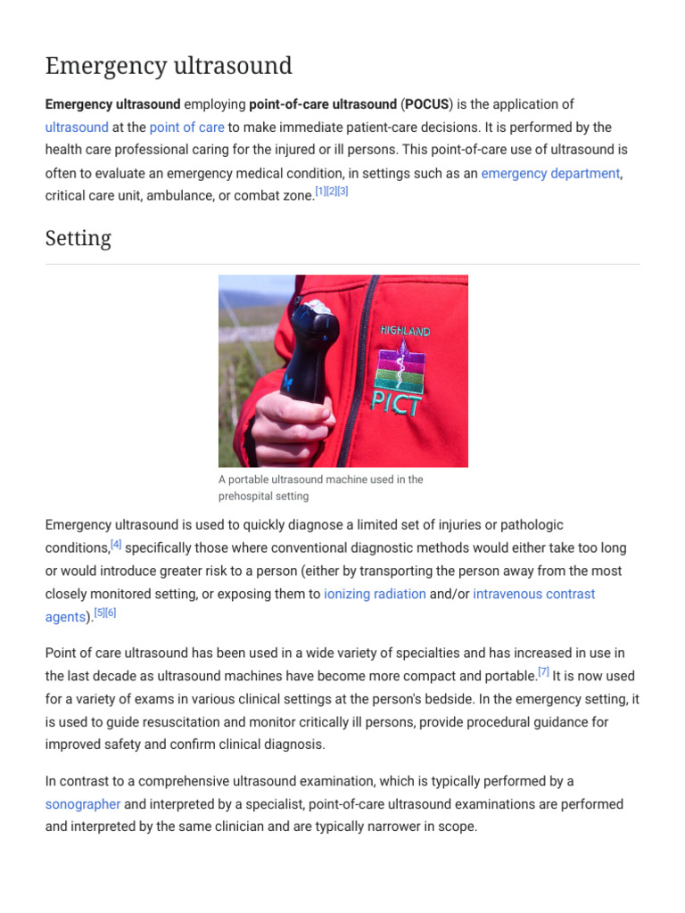 Emergency Ultrasound - Wikipedia | PDF | Clinical Medicine | Medical ...