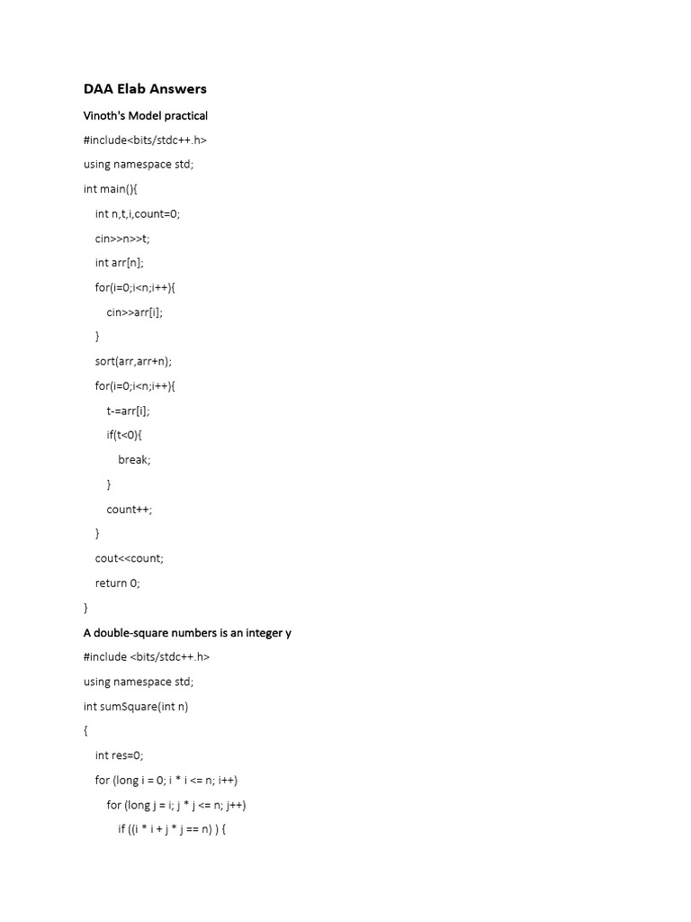 Daa Elab Final Rp | PDF | Namespace | Computer Libraries