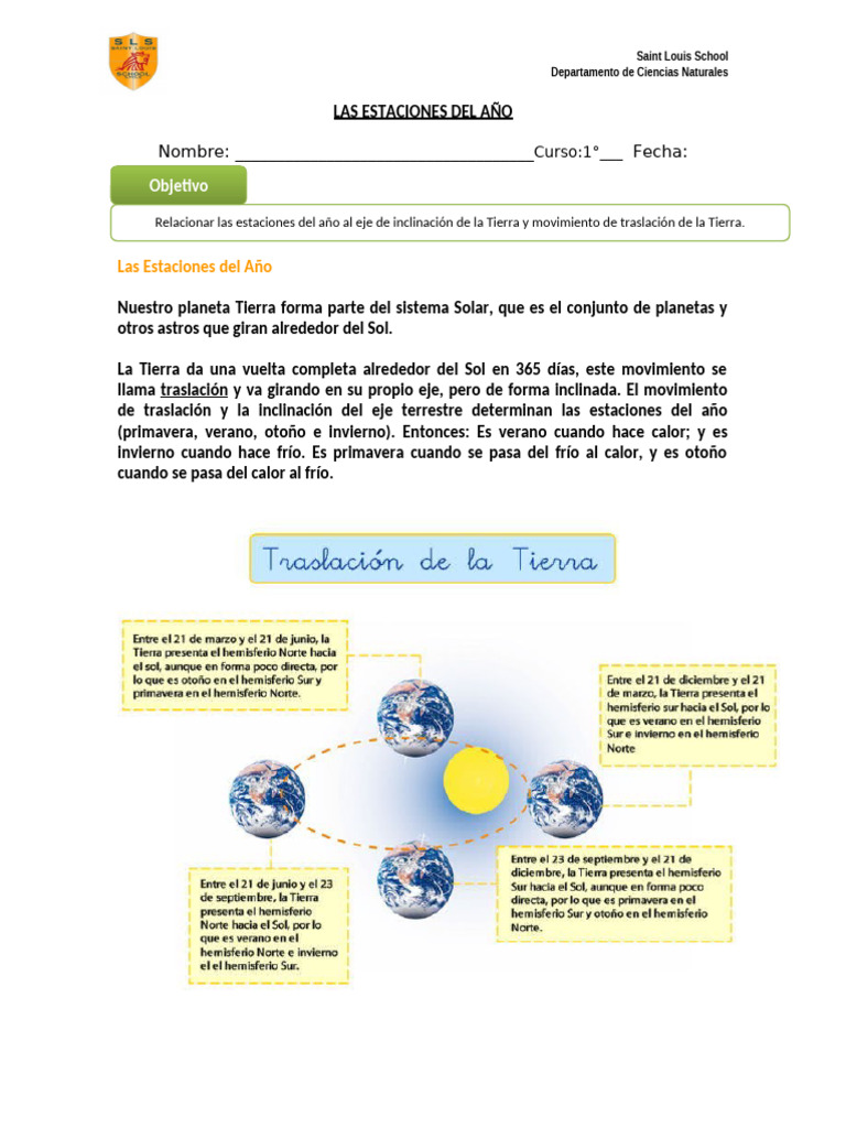 Estaciones del Año para Niños | PDF