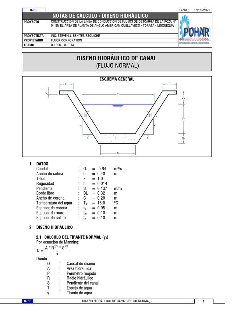 1.2. Anexo 02 Calculos PZ4 | PDF | Numero Reynolds | Viscosidad