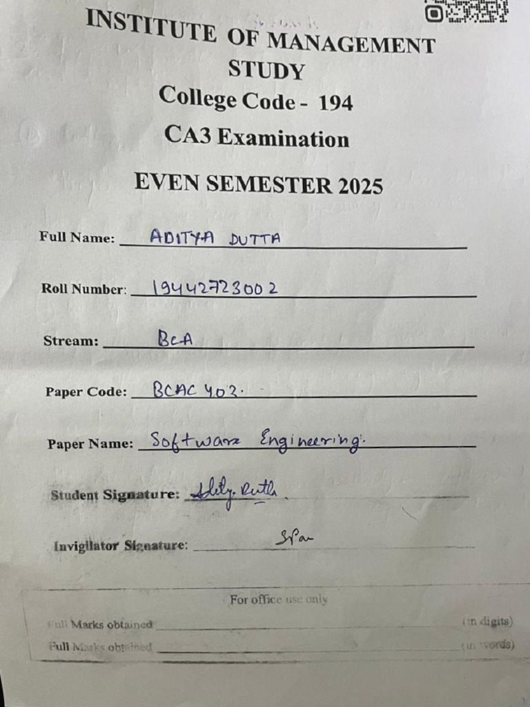 Aditya Dutta Bcac403 | PDF