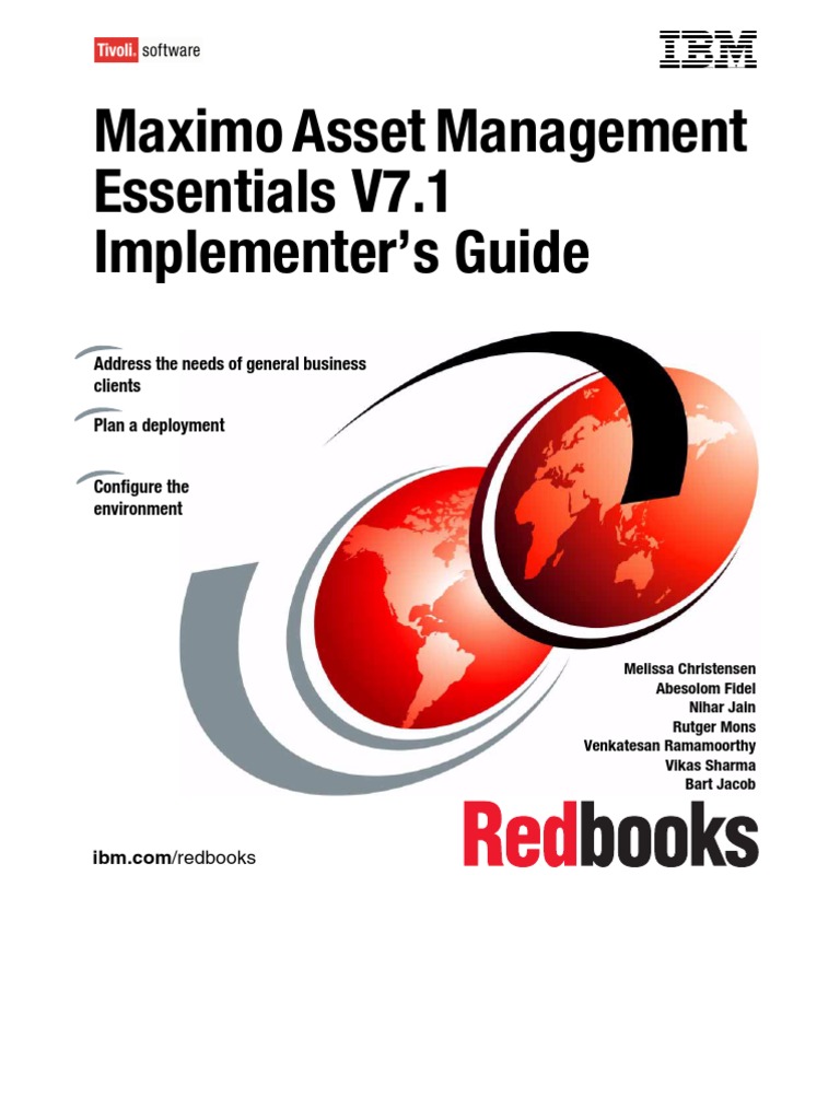 Maximo Asset Management Essentials V7.1 Implementer's Guide: Front Cover | PDF | Databases ...
