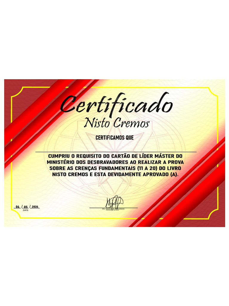 CERTIFICADOS CAMPO MNEM Master-1 | PDF