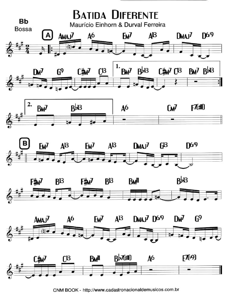 Batida Diferente Bb | PDF