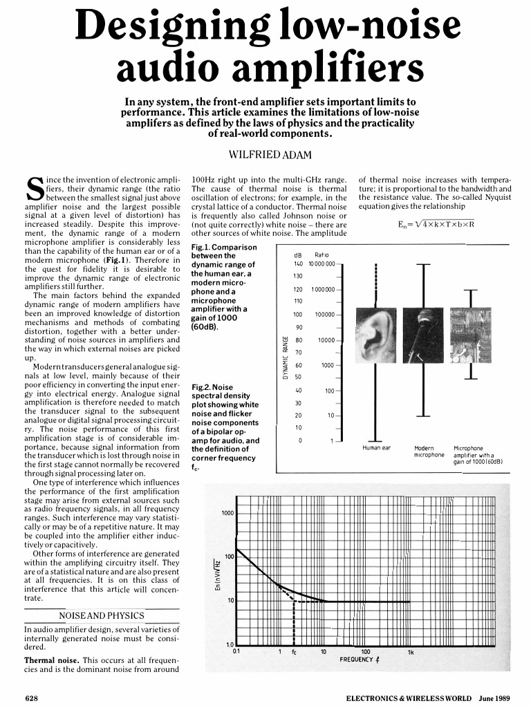 Low-Noise Audio Amplifier Design | PDF | Operational Amplifier | Amplifier