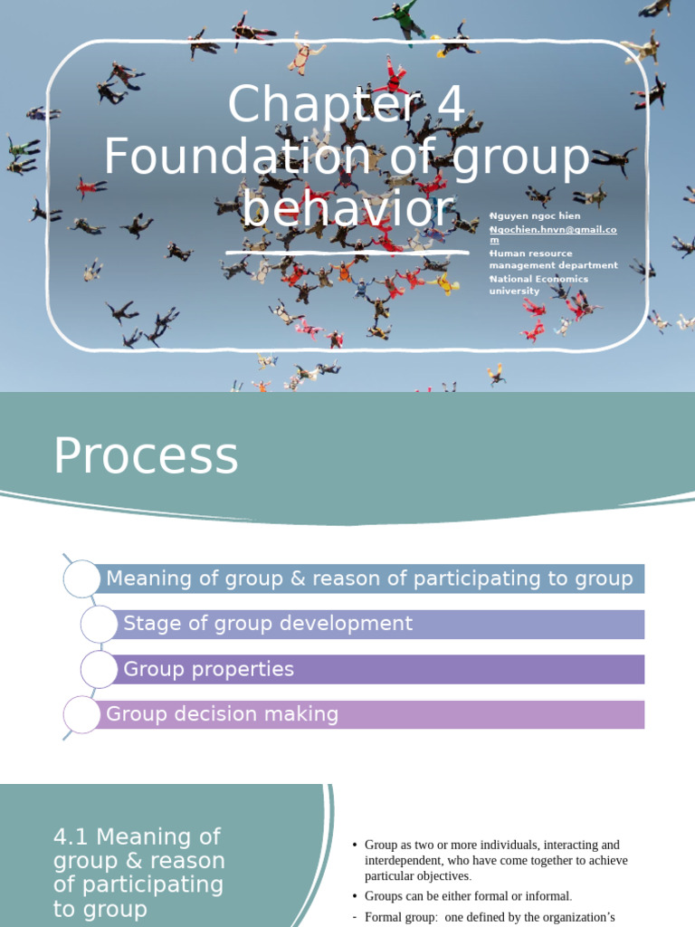 Chapter 4. Foundation of Group Behavior | PDF | Group Cohesiveness ...