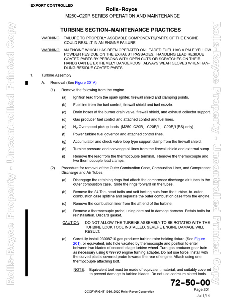 725000 TURBINE SECTION C20R 2022 | PDF | Nut (Hardware) | Leak