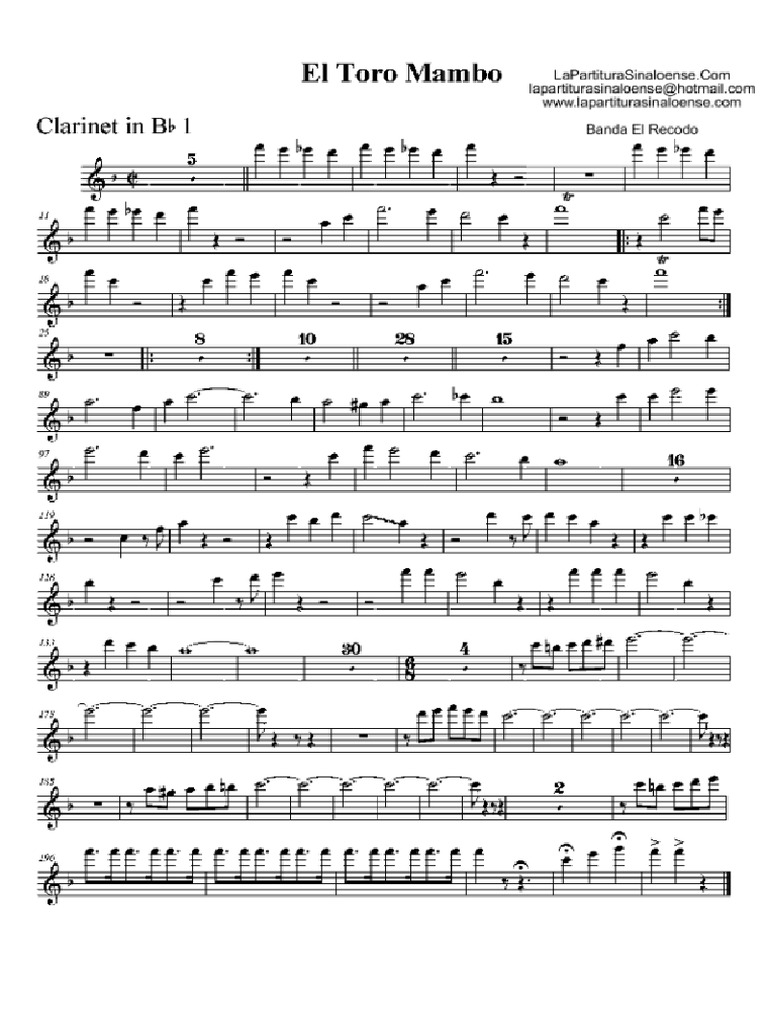 El Toro Mambo - Banda El Recodo | PDF
