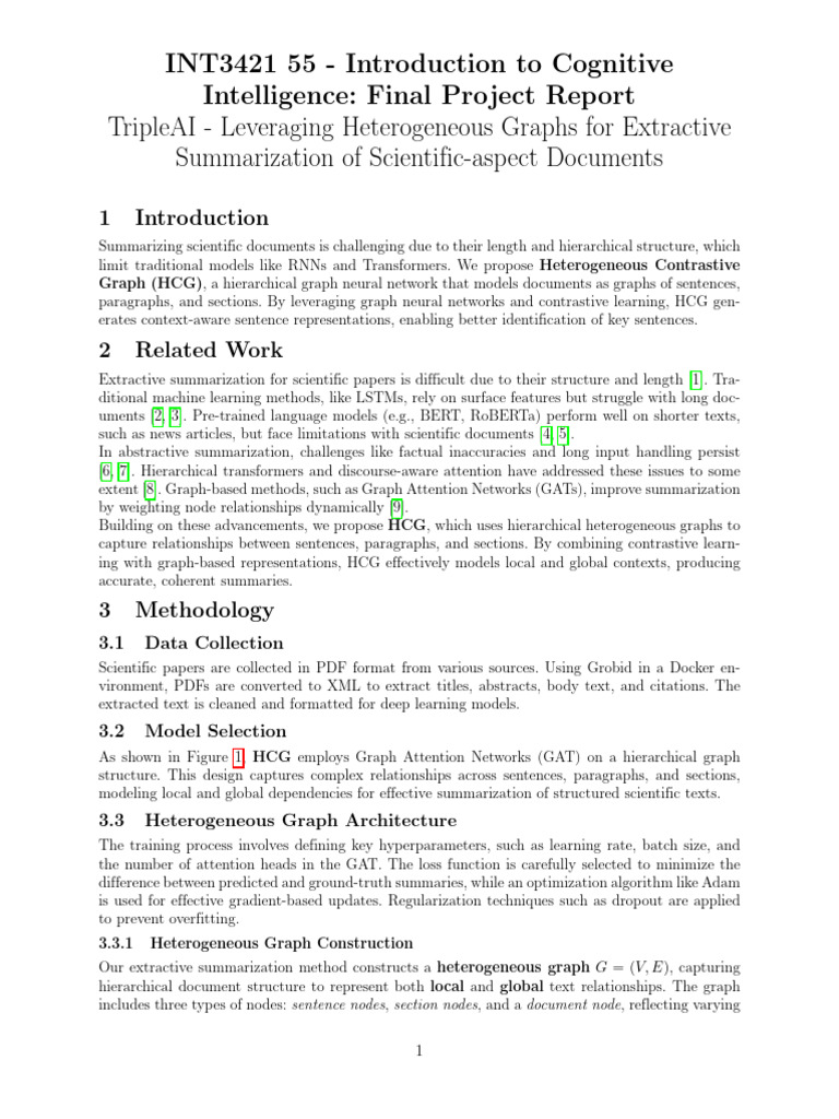 Group3 - Leveraging Heterogeneous Graphs For Extractive Summarization of Scientific-Aspect ...