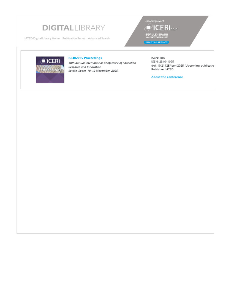 ICERI2025 Proceedings - Browsing Publication | PDF