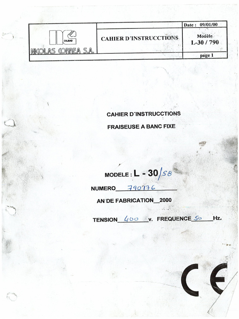 Correa L30 58 Instruction Book | PDF