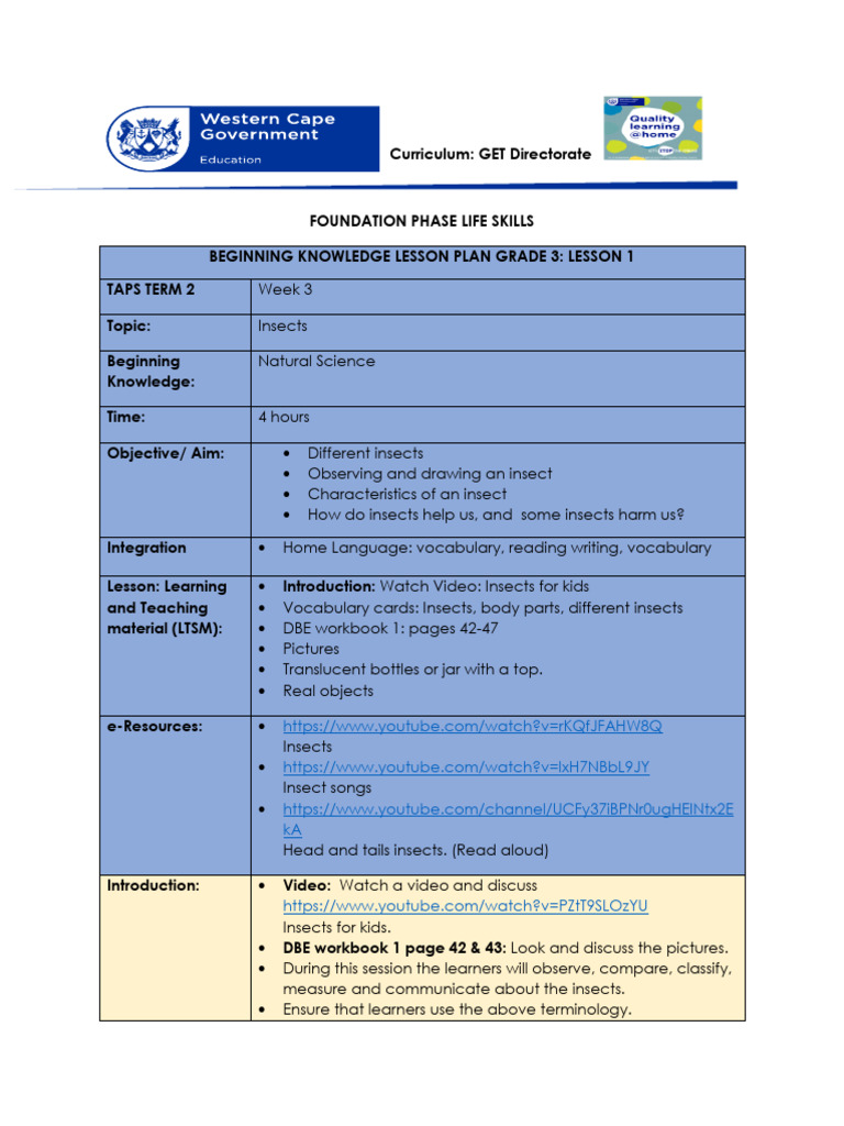 FP Grade 3 English Life Skills LP 28 - 30 April | PDF | Poetry | Human ...