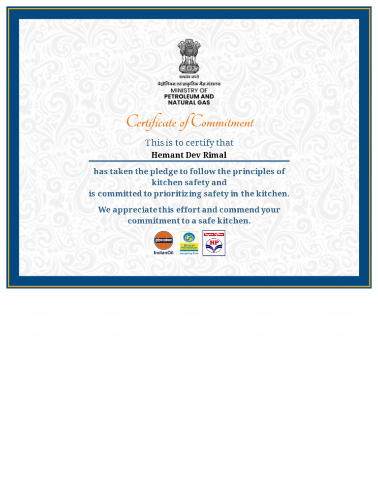 Safety Pledge Certificate | PDF