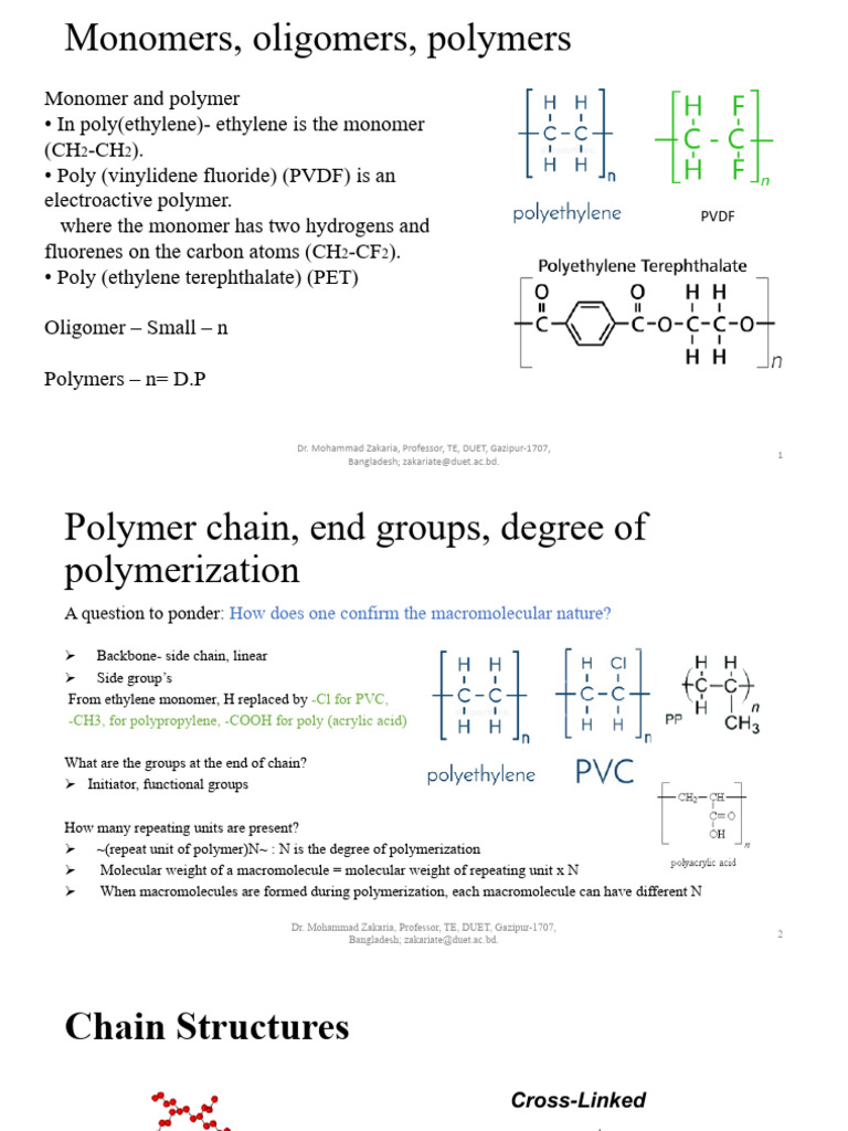 Polymeric Structure and Properties | PDF | Polymers | Polyethylene