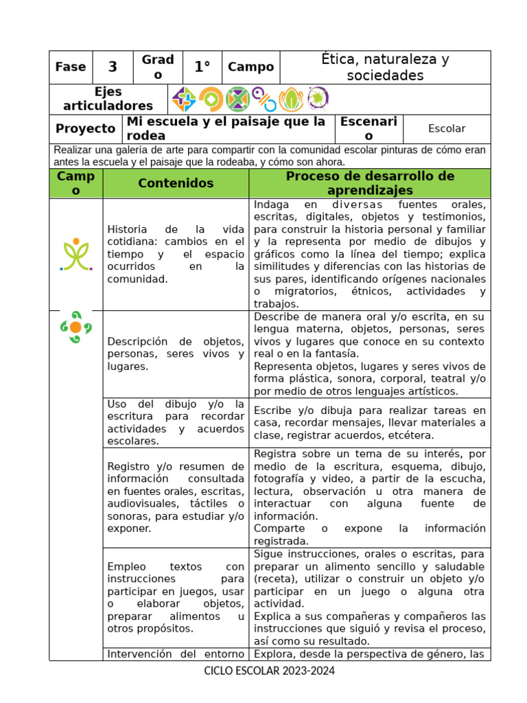 1er Grado Septiembre - 04 Mi Escuela y El Paisaje Que La Rodea (2023 ...