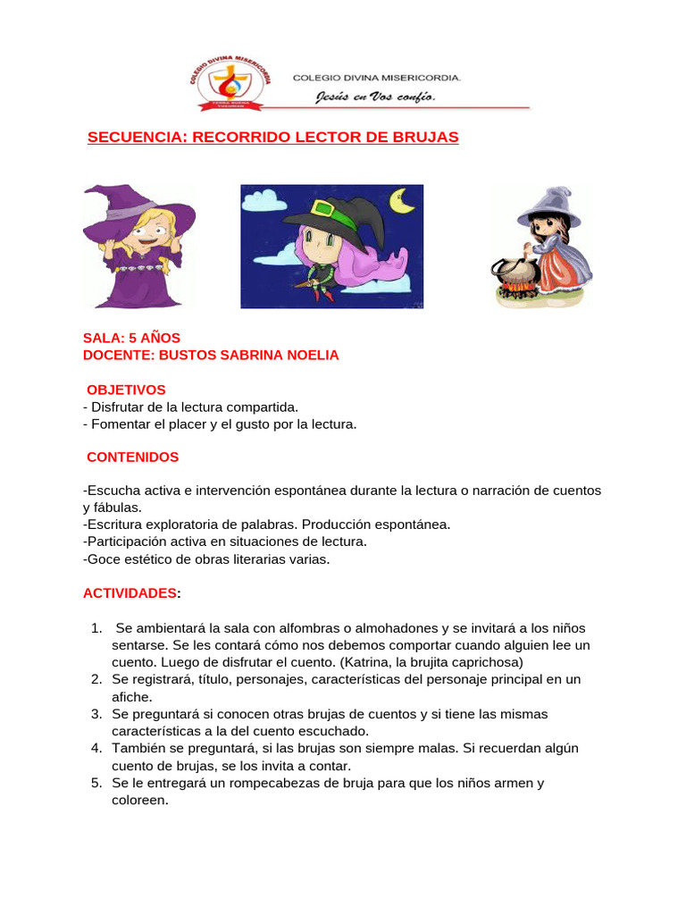 Secuencia de Lectura: Cuentos de Brujas | PDF