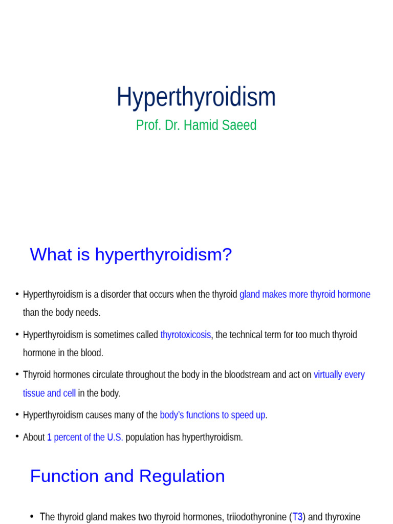 Hyperthyroidism | PDF | Hyperthyroidism | Thyroid