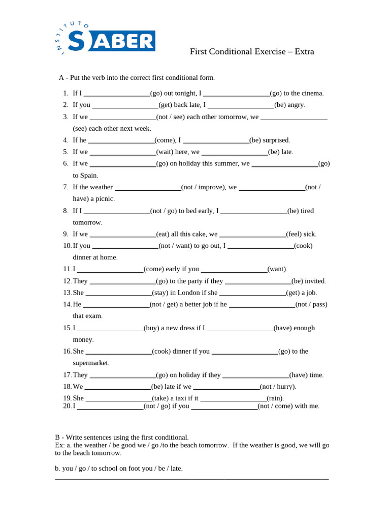 1º Conditional Extra | PDF