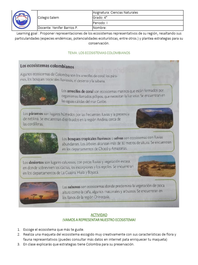 Ecosistemas Colombianos | PDF