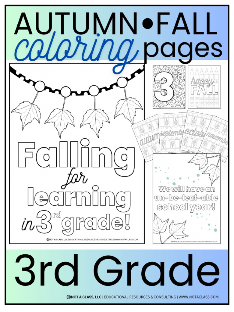 3rdGradeFallColoringPagesPostersAutumnActivitySheetsNoPrep 1 | PDF ...