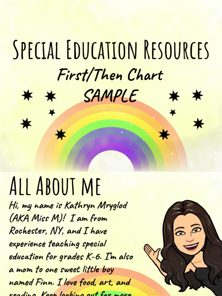 Special Education Resources: First/Then Chart Sample | PDF