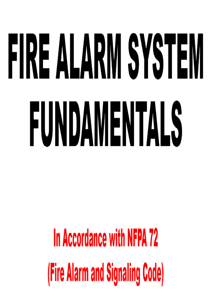 Fire Alarm System Fundamentals - NFPA 72 Training | PDF
