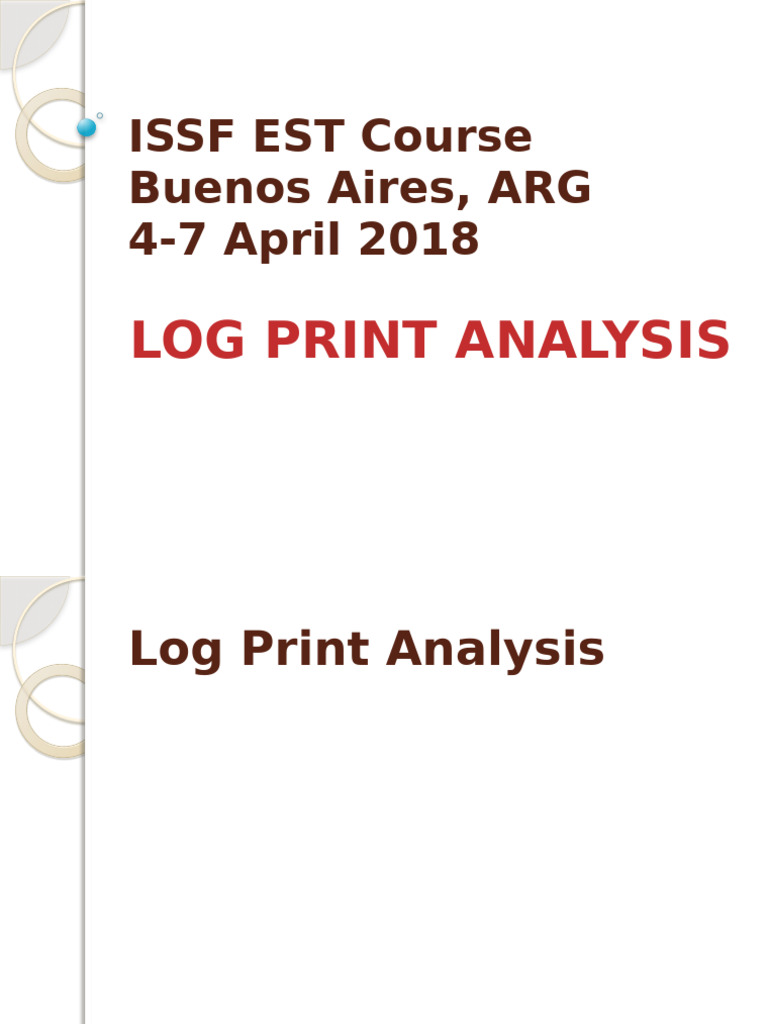 ISSF Log Print Analysis Summary | PDF