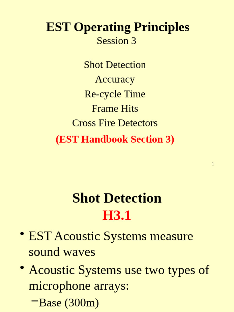 3x EST Operating Principles | PDF | Accuracy And Precision | Microphone