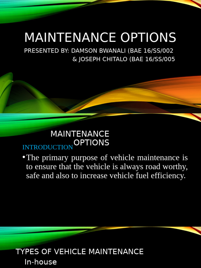 Vehcle Maintenance | PDF
