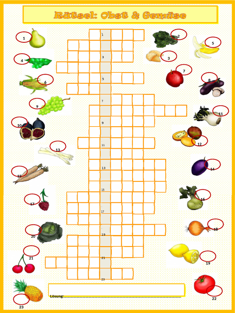 Obst & Gemüse - Auf - Deutsch - Sarah | PDF
