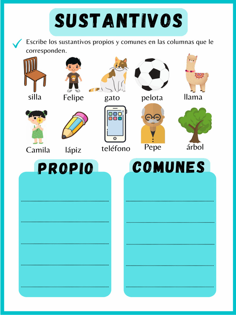 Sustantivos Propios y Comunes-1 | PDF