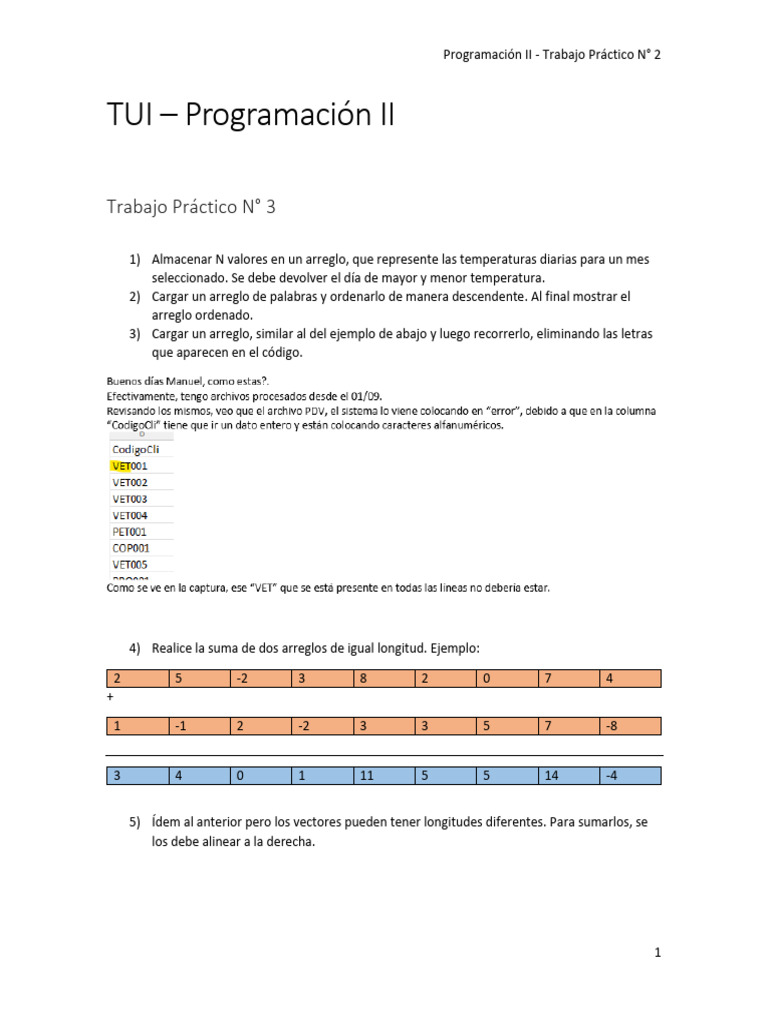 Tui - Programacion II - TP3 | PDF