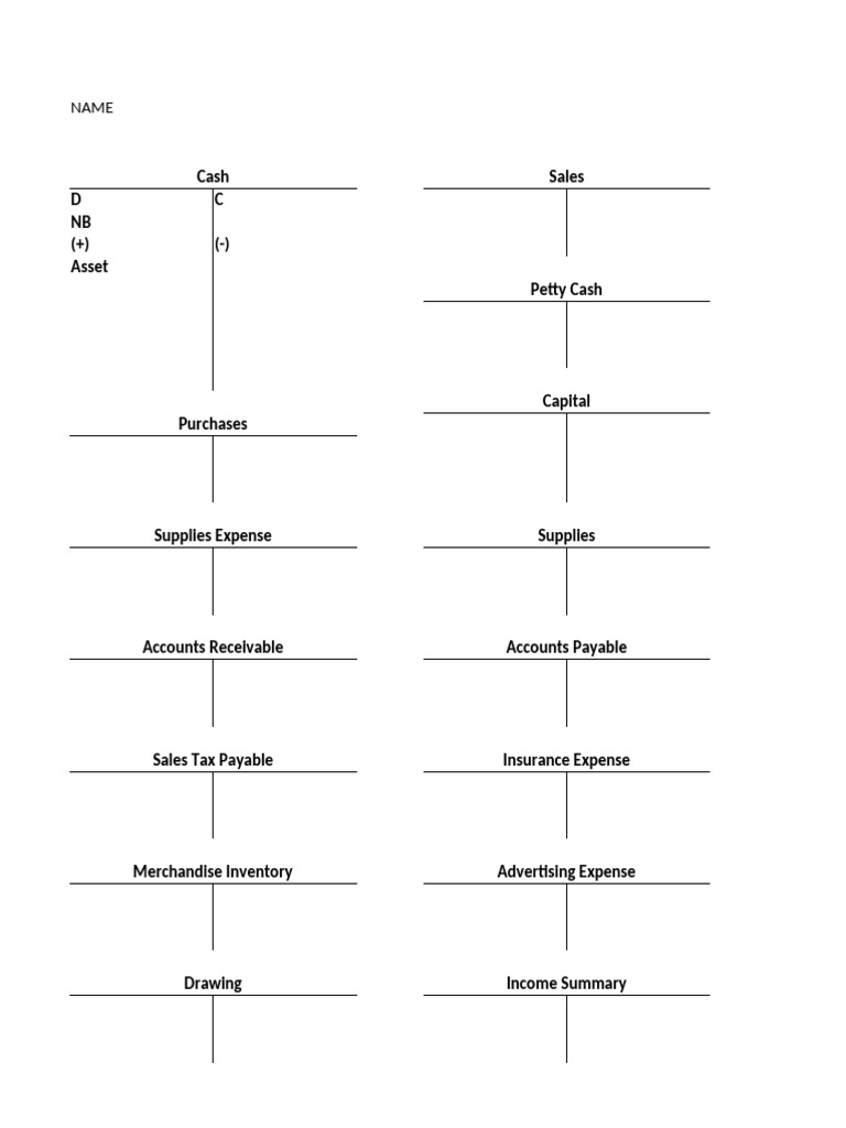 T-Account Balancing Guide | PDF