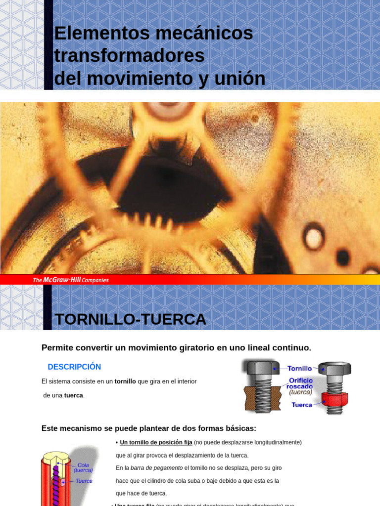 Sistema Tornillo - Tuerca | PDF | Tornillo | Tuerca (Hardware)