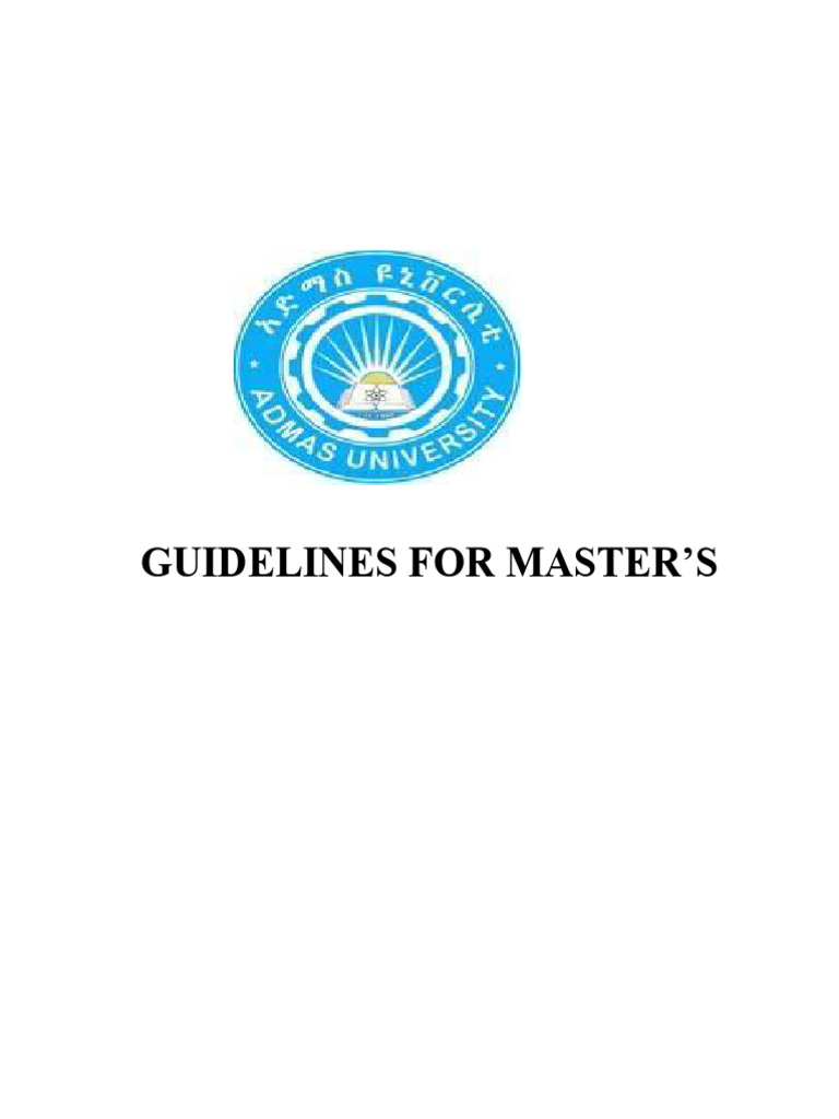Guideline For Masters Degree Thesis Writing 2025 | PDF | Thesis | Data Analysis