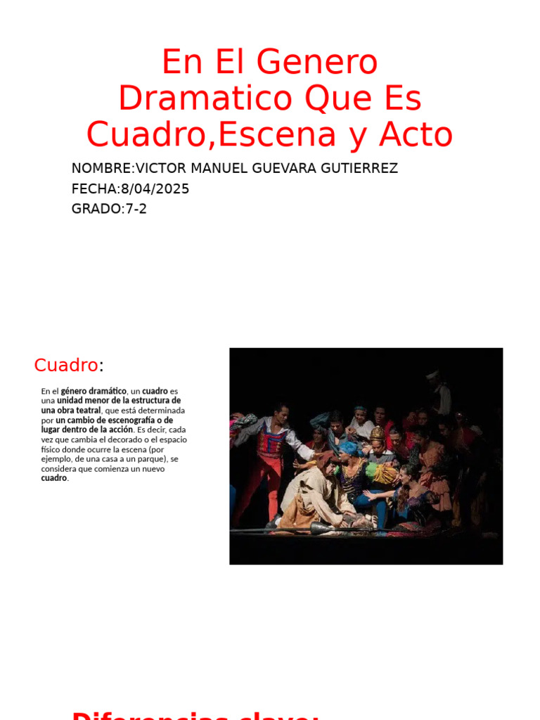 En El Genero Dramatico Que Es Cuadro^J | PDF