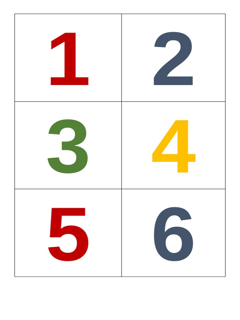 Numbers Flashcards | PDF