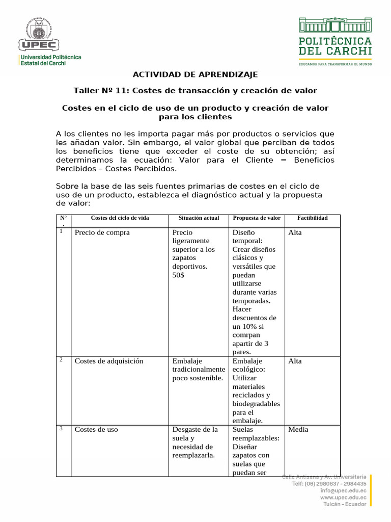 4.Caso 8 - Costes en el Ciclo de vida | PDF | Economias