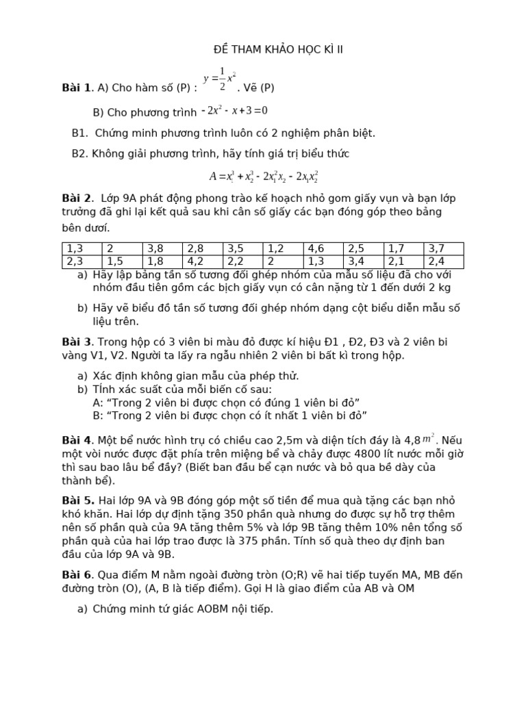 ĐỀ 6- De tham khao HK2 2425 | PDF