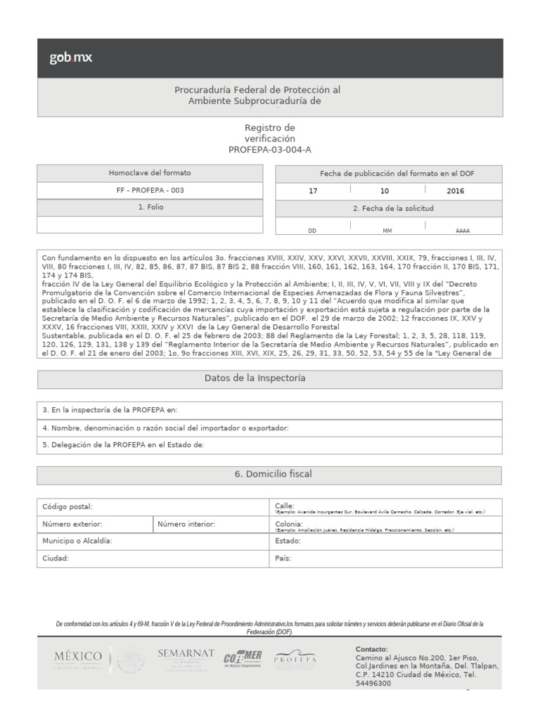 FF - Profepa 003 - Editable - Profepa 03 004 A | PDF | México