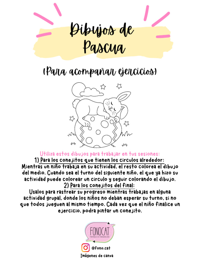 Dibujos de Pascua para Niños de 4 Años | PDF