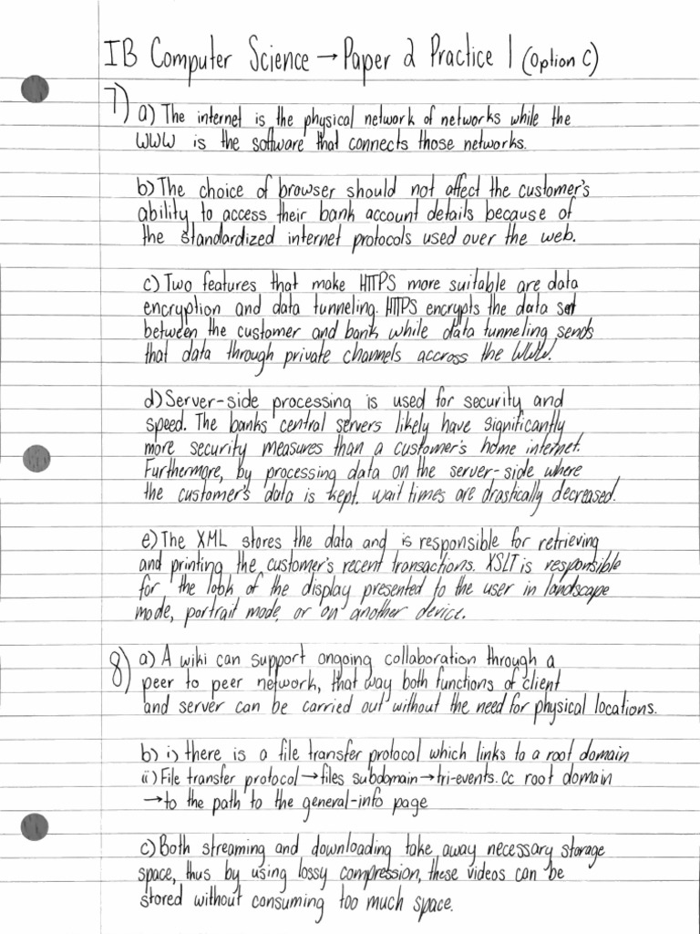 Compsci IB Practice 1 | PDF