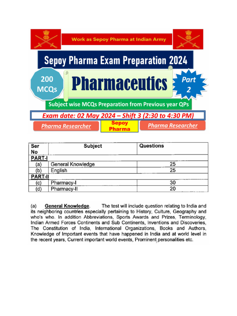 Pharmaceutics Sepoy Pharma Exam Preparation | PDF | Tablet (Pharmacy ...