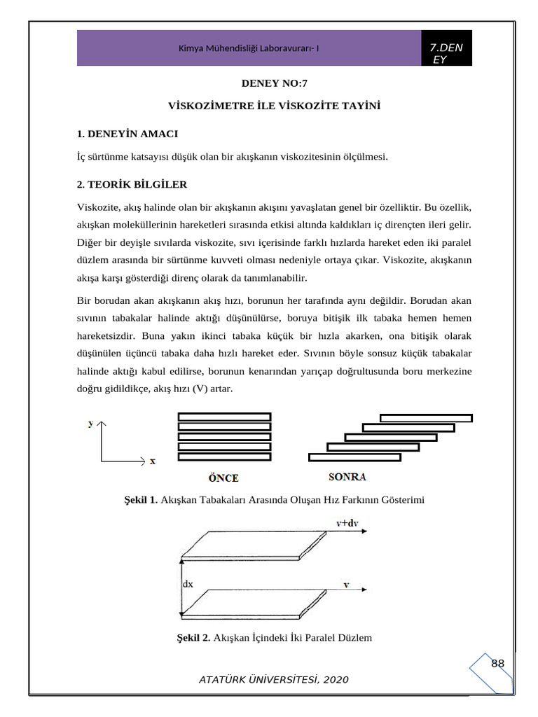 Deney No 7-Vi̇skozi̇te Tayi̇ni̇ | PDF